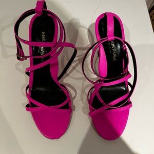 Marion Parke | Shoes | Marion Parke Hot Pink Strappy Heel | Poshmark
